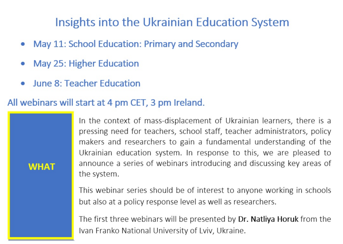 Ukrainian Education System Webinars | Institut für ...